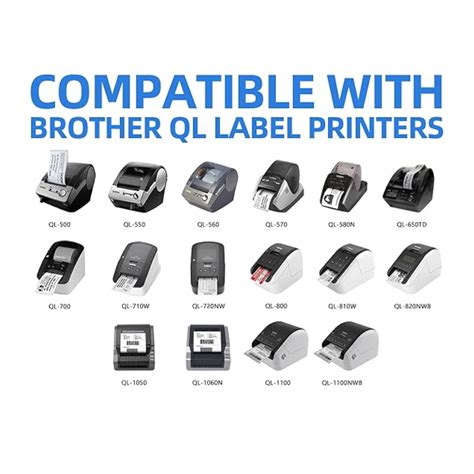 5 Pcs Sky Dk 22205 Continuous Labels 62mm X 3048m For Brother Ql Seri
