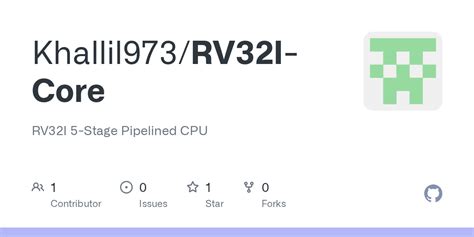 Github Khallil973rv32i Core Rv32i 5 Stage Pipelined Cpu