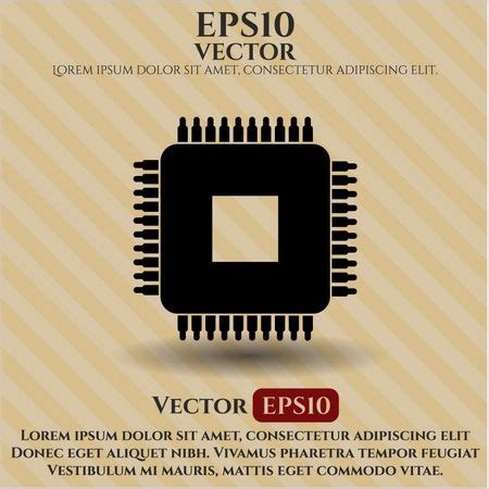 Microchip Microprocessor Symbol Freestock Vectors