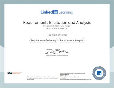 Linu Jangid On Linkedin Linkedinlearning Iiba Cpesponsors Qas