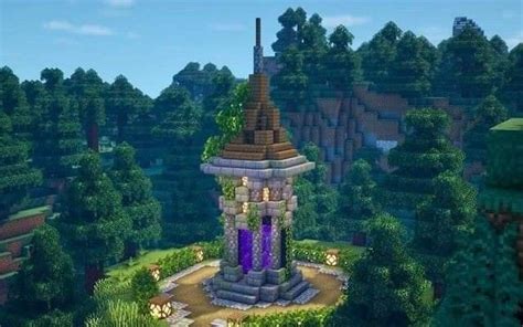 Minecraft How To Build A Medieval Nether Portal Nether Portal Design