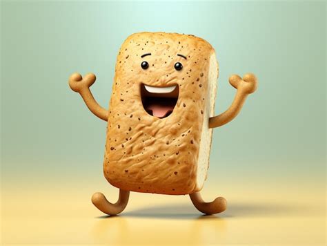Premium Ai Image Cartoon Bread Icon