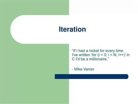 PPT Iteration PowerPoint Presentation Free Download ID
