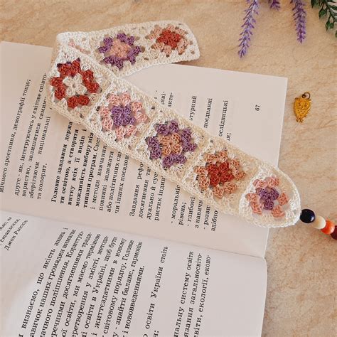 Crochet Bookmark Pattern Granny Square For Beginner Pdf Colorful