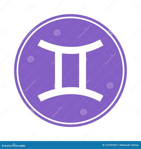 Gemini Icon Vector Astrological Horoscope Sign Zodiac Symbol Air