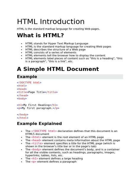 HTML Document1 | PDF | Html Element | Html