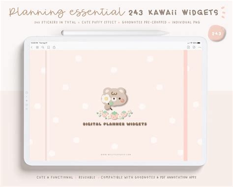 Cute Digital Widgets Cute Digital Planner Stickers Cute Digital