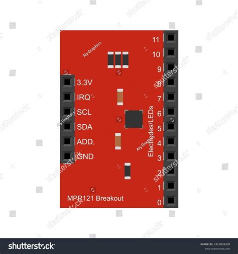 Capacitive Touch Sensor Controller I2c Interface Stock Vector Royalty Free 2310839309