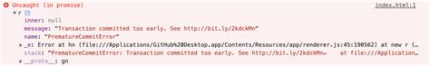 Transaction Committed Too Early · Issue 11192 · Desktopdesktop · Github