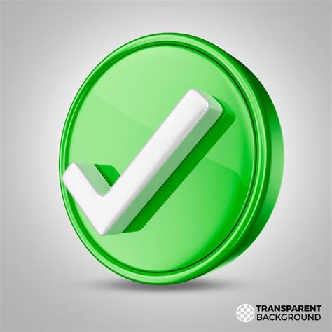 Premium Psd 3d Rendering Of Green Checkbox Icon