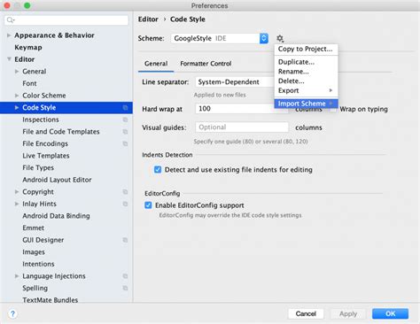 Follow theo chuẩn Java coding style của google sử dụng Intellij