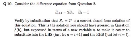 closed form solutions of difference equations