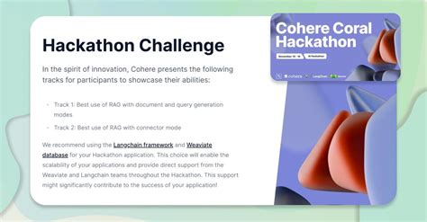 Weaviate On Linkedin Calling All Ai Builders Join Us At The Cohere Coral Hackathon And