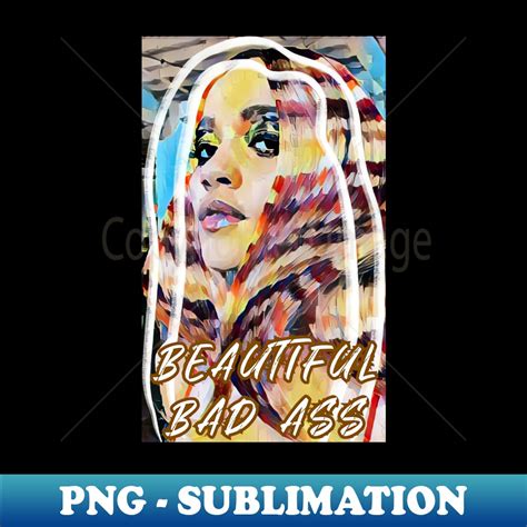 Beautiful Bad Ass Girl Multicolored Hair Digital Sublimati Inspire
