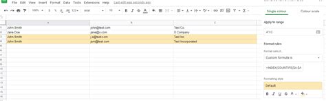Regex Highlight Duplicates When Part Of The Cell Matches In Google Sheets Stack Overflow