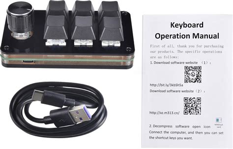Keys USB Mini Keypad Programming Macro Pad With Knobs Macro Mechanical Gaming Keyboard One