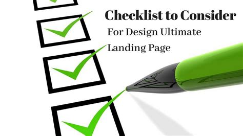 checklist to consider for design ultimate landing page by hershey