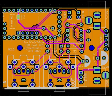 Arduino Pro Mini Midi Usb Host Pcb Design Simple Diy Electronic Music Projects