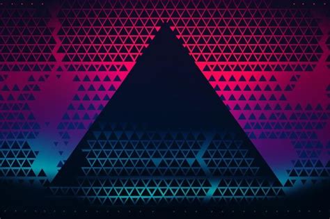 Triangular Halftone Texture Retrowave Vector Geometric Technology Abstract Background Half Tone