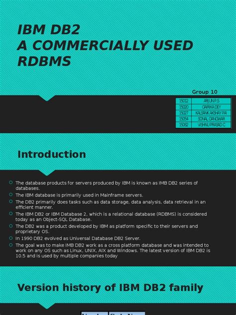 Ibm Db2 Rdbms Pdf Ibm Db2 Oracle Database
