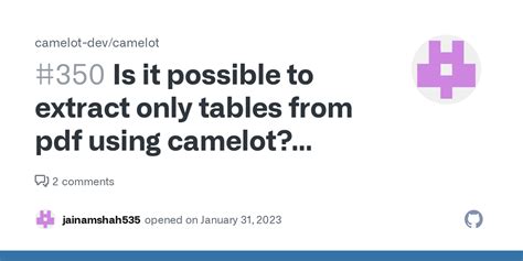 Is It Possible To Extract Only Tables From Pdf Using Camelot Used