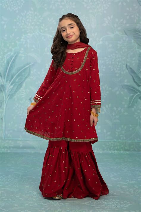 Suit Red Mkd Ef23 16 Mariab Designs Pk