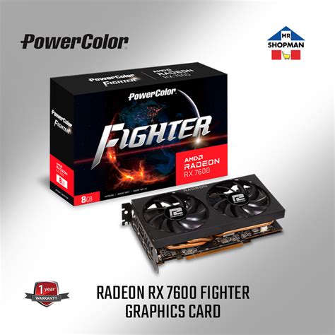 Powercolor Amd Radeon Rx 7600 8gb Fighter Graphics Card Gpu Rx7600 Shopee Philippines