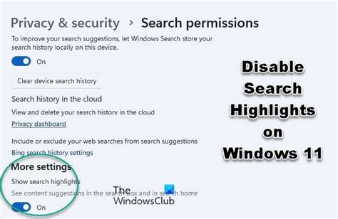 How To Disable Search Highlights In Windows