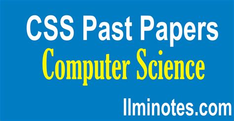 Css Computer Science Past Paper 1 2019 Download