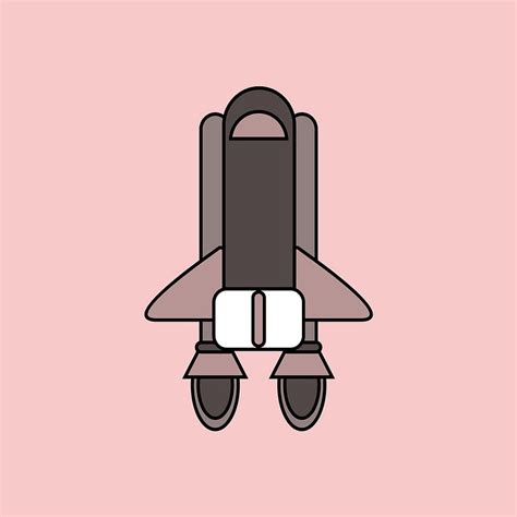 Flat Icon Design Collection Space Shuttle Vector Eps Ai Uidownload