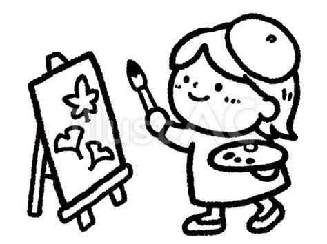 絵を描くイラスト No 1242862｜無料イラスト・フリー素材なら「イラストac」