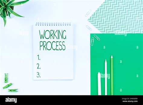 Sign Displaying Working Process Word Written On Working Process