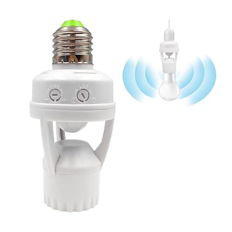 Infrared Motion Sensor Light Socket E26e27 Screw In Adapter For