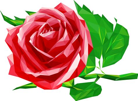 Rose Flower Polygon 16620887 Png