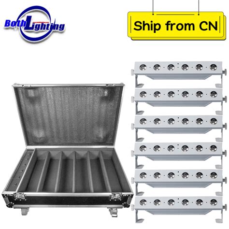 6pcs With Case 6x18w Rgbwa Uv Battery Powered Wireless Dmx Stage Wash