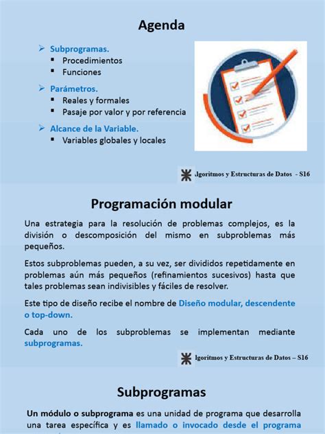 Clase4 Programacionmodular 1 Descargar Gratis Pdf Algoritmos Parámetro Programación De