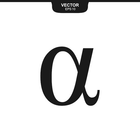 Premium Vector Alpha Lowercase Greek Alphabet Symbol