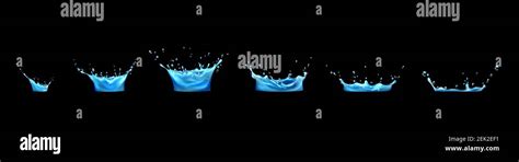 Water Splash Sequence Animation Sprite Sheet For Motion Graphic Or Mobile Game Dripping Effect