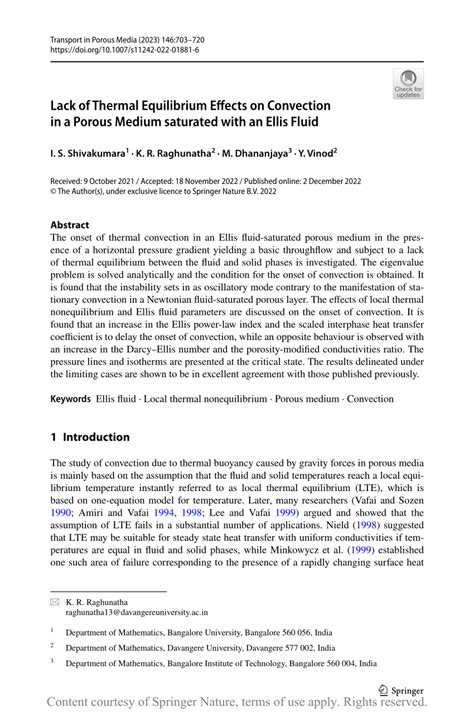 Lack Of Thermal Equilibrium Effects On Convection In A Porous Medium Saturated With An Ellis
