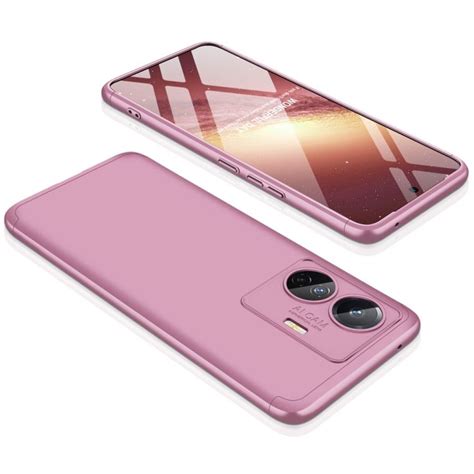 2 03 For Vivo T1 Pro GKK Three Stage Splicing Full Coverage PC Phone Case Rose Gold