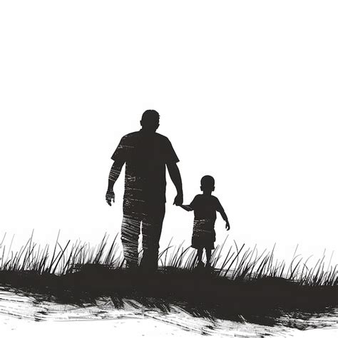 Padre E Hijo Caminando Juntos Foto Premium