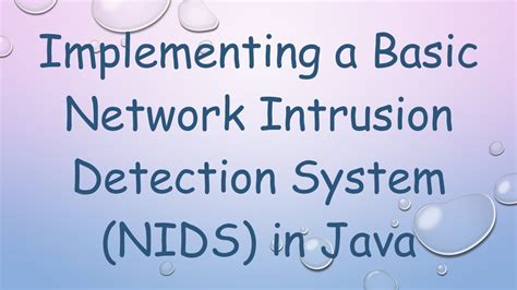 Implementing A Basic Network Intrusion Detection System Nids In Java Youtube