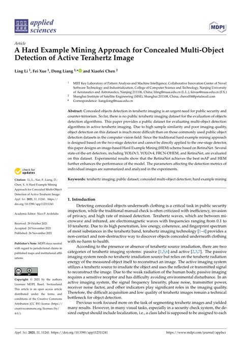 Pdf A Hard Example Mining Approach For Concealed Multi Object