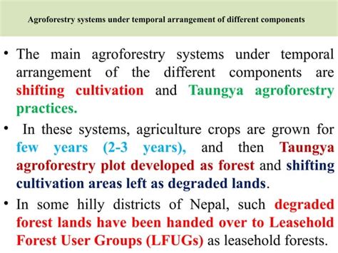 Lecture 3 Agroforestry System And Classificationpptx