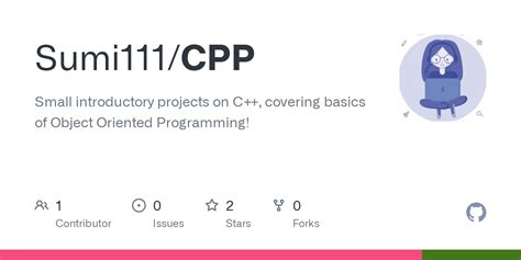 GitHub Sumi CPP Small Introductory Projects On C Covering Basics Of Object Oriented
