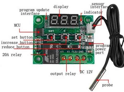 Digital Temperature Controller Thermostat 12 Volt Ntc Temp Sensor W1209 At ₹ 100 Digital