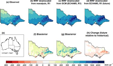 Regional Mean Annual Rainfall Mm Yr Inset Map E Shows The Download Scientific Diagram