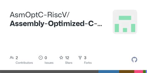 Github Asmoptc Riscv Assembly Optimized C Riscv