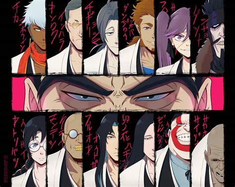 The Original Gotei 13 Captains By Junii Owl On Deviantart