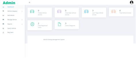 vehicle parking management system using php and mysql project download